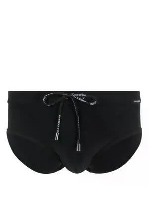 Dolce & Gabbana Logo-patch Swim Briefs - Black