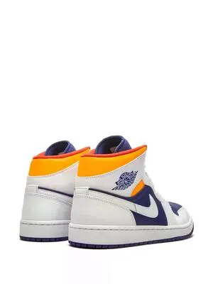 JORDAN Air 1 Mid Royal/laser Orange Sneakers - Blue