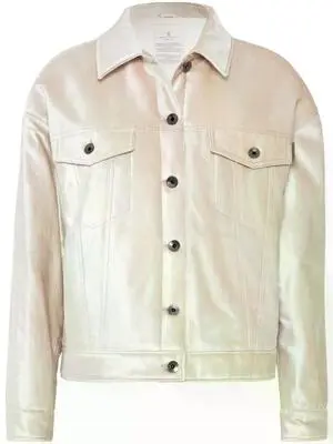 Brunello Cucinelli Padded Pearlescent-finish Jacket - Neutrals