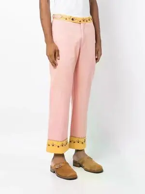 BODE Crystal-embellished Cropped Trousers