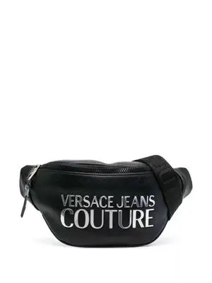 Versace Logo-lettering Belt Bag - Black