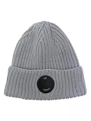 C.P. COMPANY Lens Detail Beanie Hat - Grey