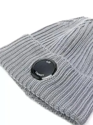C.P. COMPANY Lens Detail Beanie Hat - Grey