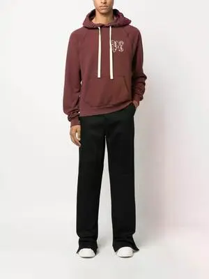 Palm Angels Monogram-embroidered Cotton Hoodie