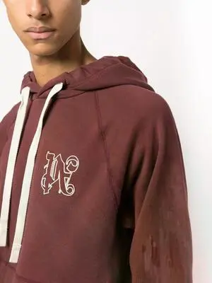 Palm Angels Monogram-embroidered Cotton Hoodie