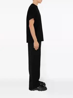 Burberry Embroidered Cotton T-shirt - Black