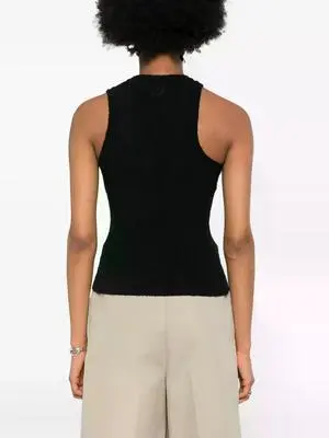 Axel Arigato Ribbed Knit Asymmetric Tank Top