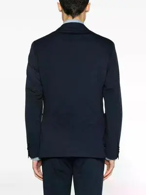 BOSS Notched-lapels Single-breasted Blazer - Blue