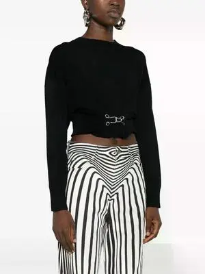 Moschino Hook-detail Cropped Sweatshirt