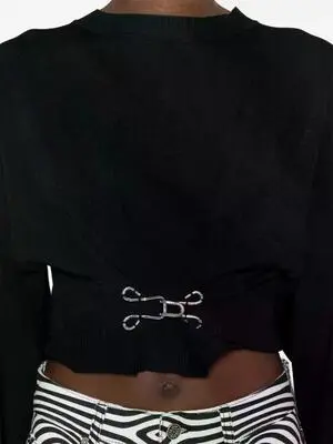 Moschino Hook-detail Cropped Sweatshirt