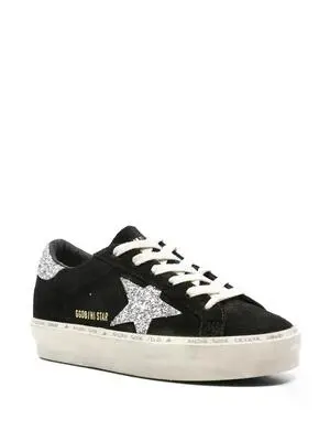 GOLDEN GOOSE Hi Star Suede Sneakers With Glitter Star Detail