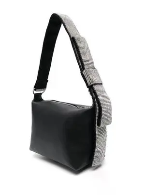 Kara Crystal Bow Leather Shoulder Bag