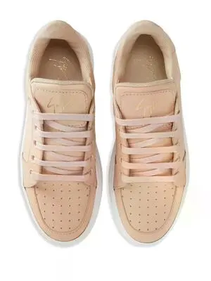 GIUSEPPE ZANOTTI Calf-leather Lace-up Sneakers - Neutrals