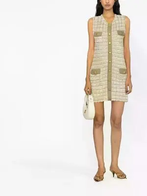 Balmain Sleeveless Tweed Dress