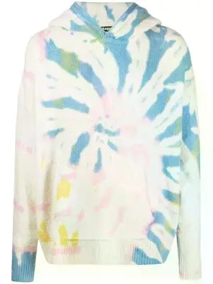 Palm Angels Tie-dye Print Hoodie - Neutrals