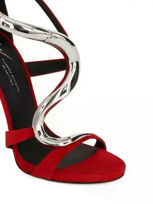 GIUSEPPE ZANOTTI Venere 120mm Stiletto Sandals - Red