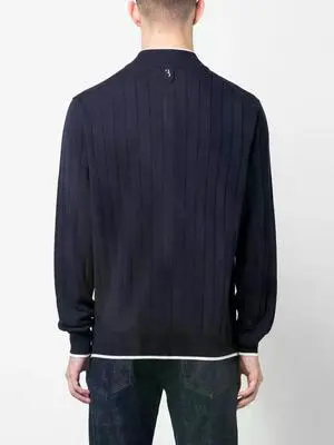 BILLIONAIRE Logo-embroidered Ribbed-knit Pullover