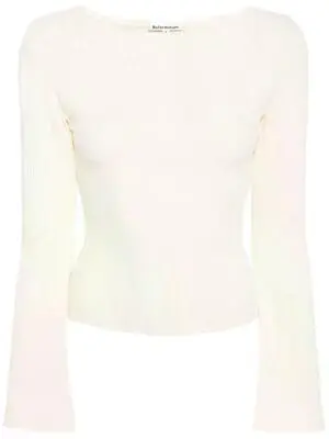 REFORMATION Miller Ribbed Top - Neutrals