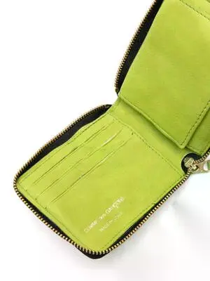 Comme Des Garçons Zipped Leather Wallet - Green