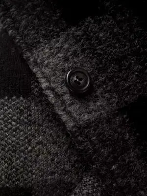 Woolrich Checked Hooded Wool-blend Coat