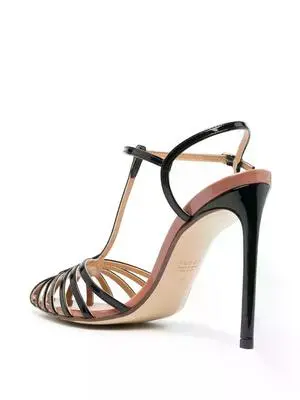 FRANCESCO RUSSO Pointed Strap-detail 105mm Sandals