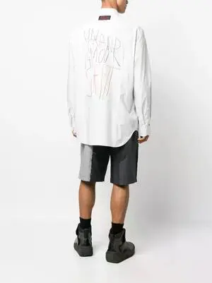 Raf Simons Slogan-print Button-up Shirt