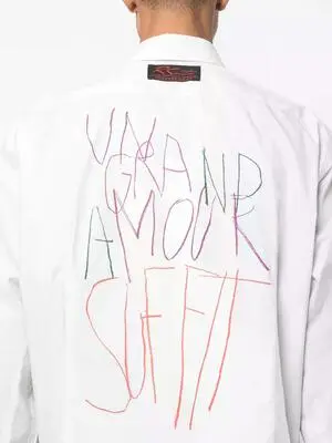 Raf Simons Slogan-print Button-up Shirt