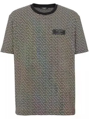 Balmain Monogram-jacquard T-shirt