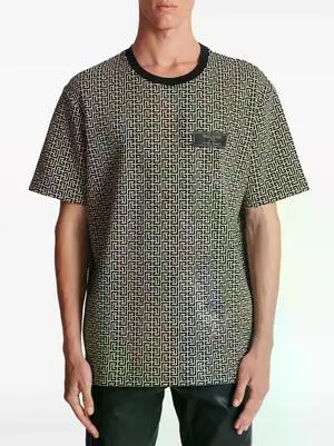 Balmain Monogram-jacquard T-shirt