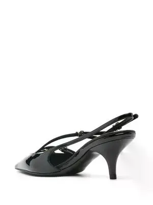 Miu Miu Buckle-embellished Slingback Pumps - Black