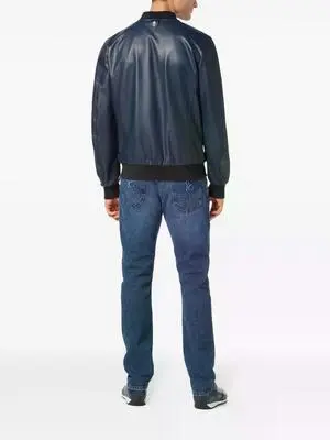 BILLIONAIRE Leather Bomber Jacket