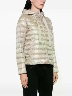 Herno Quilted Hooded Jacket - Neutrals