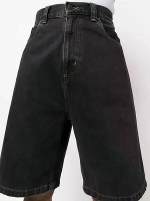 Carhartt Work In Progress Logo-patch Wide-leg Denim Shorts