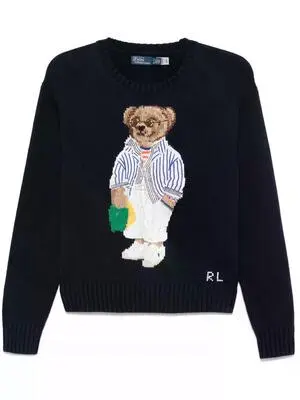 Polo Ralph Lauren Polo Bear Cotton Sweater - Blue