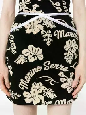 MARINE SERRE Patterned Jacquard Mini Skirt