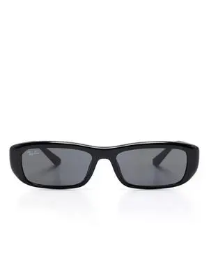 Ray-ban Rectangle Frame Sunglasses With Grey-tinted Lenses