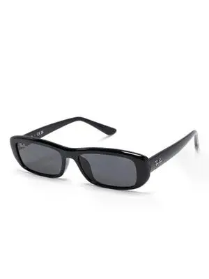 Ray-ban Rectangle Frame Sunglasses With Grey-tinted Lenses