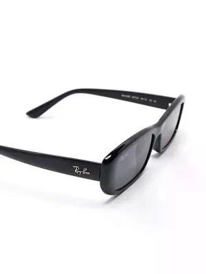 Ray-ban Rectangle Frame Sunglasses With Grey-tinted Lenses