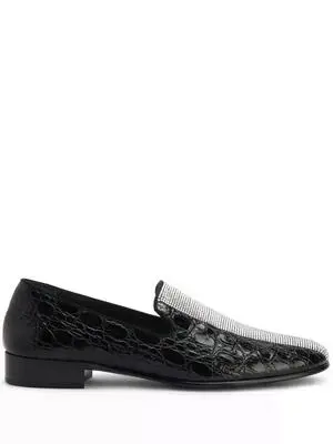 Giuseppe Zanotti Croc Effect Loafers For Men