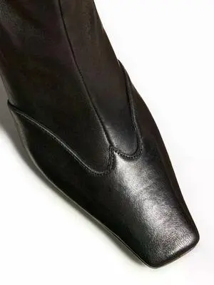 Khaite The Nevada Leather Ankle Boots