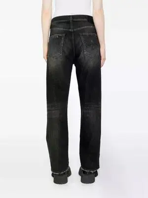 R13 Logo-patch Straight Leg Jeans