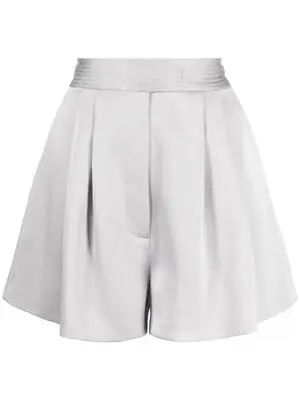 Alex Perry Pleated High-waisted Shorts