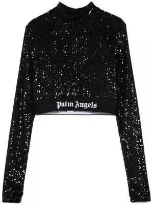 Palm Angels Long Sleeve Performance Tops For Women