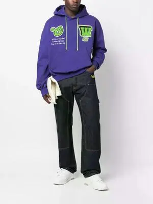 Off-White Contrast-stitching Straight Jeans