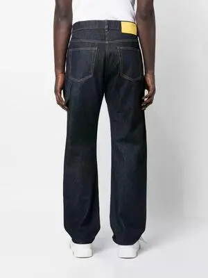 Off-White Contrast-stitching Straight Jeans