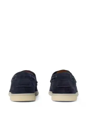 SCAROSSO Suede Boat Shoes - Blue