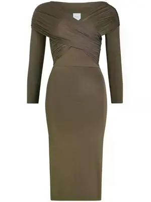 PATOU Jersey Wrap Midi Dress