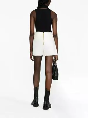 Balmain Button-embellished Tweed Shorts