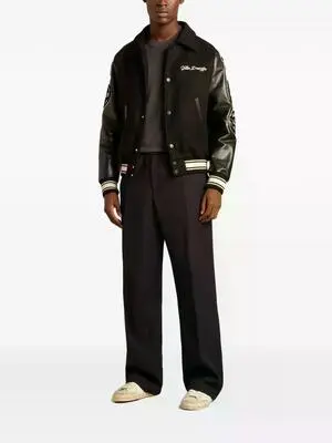 GOLDEN GOOSE Ribbed-knit Crew Neck Sweatshirt