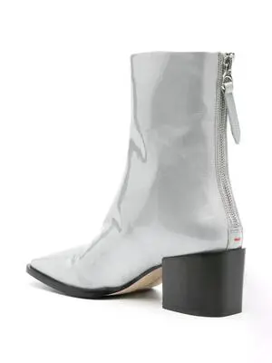 AeydĒ Amina Patent Leather Ankle Boots